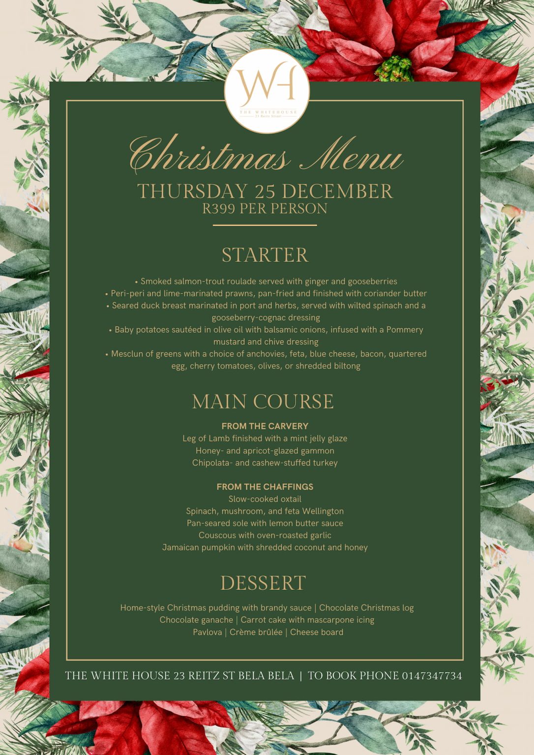 Zebula Golf Estate & Spa | Christmas Lunch at The White House 23 Reitz ...